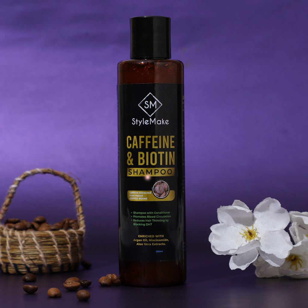 StyleMake Caffeine & Biotin Shampoo | DHT Blocker Anti Hair Fall Shamp ...